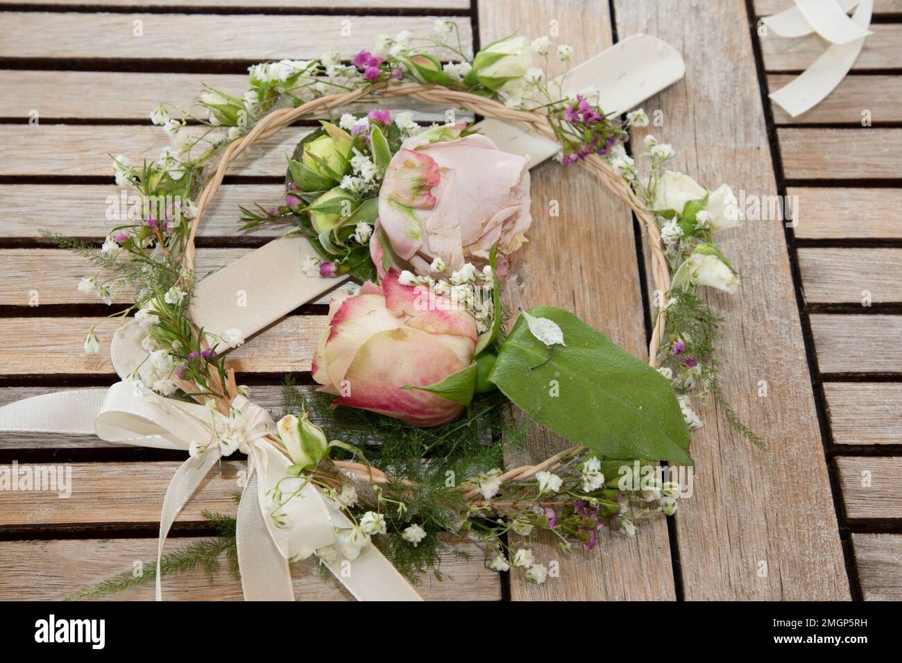 garland of flowers and roses for witness in wedding marriage Stock ...