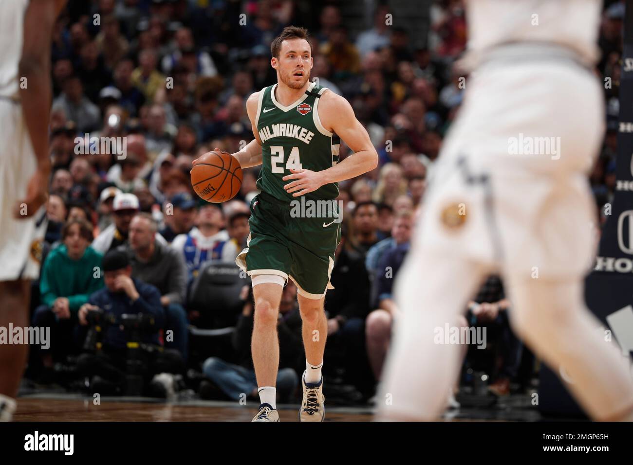 Milwaukee Bucks guard Pat Connaughton (24) in the second half of an NBA ...