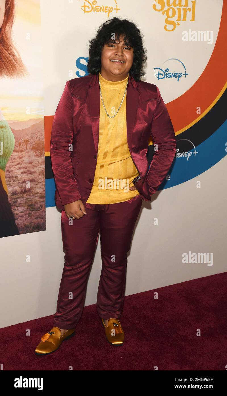 Juliocesar Chavez, a cast member in the Disney+ film "Stargirl," poses ...