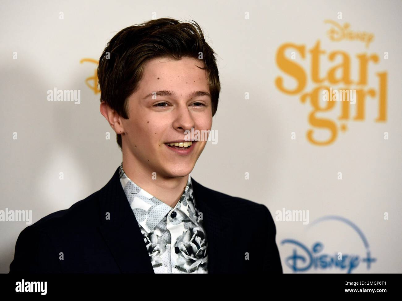 Graham Verchere, a cast member in the Disney+ film "Stargirl," poses at ...
