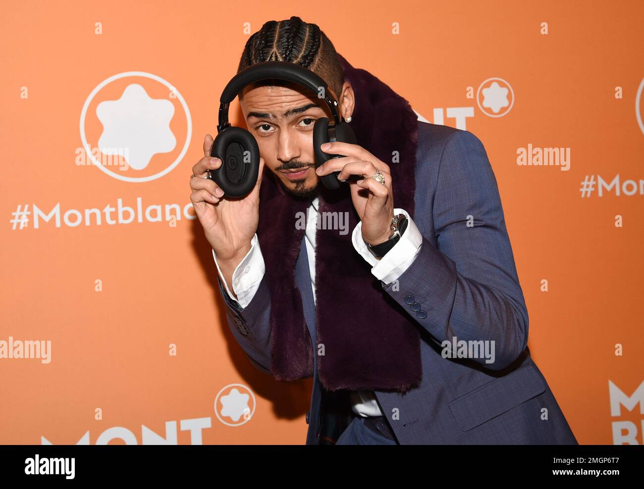 Actor-singer Quincy Brown attends the Montblanc MB 01 Smart Headphones ...