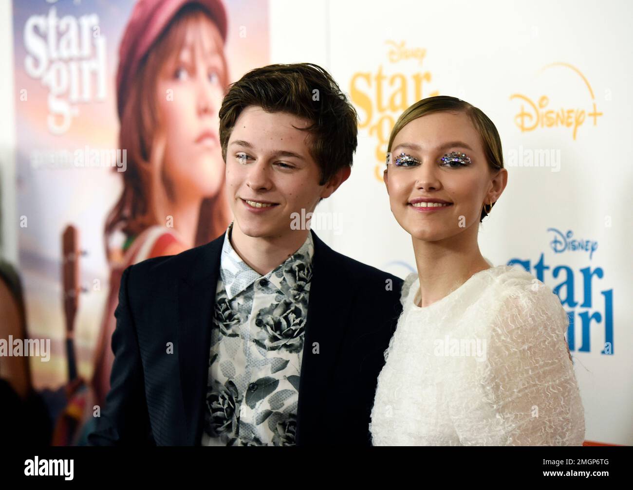 Graham Verchere, left, and Grace VanderWaal, cast members in the ...