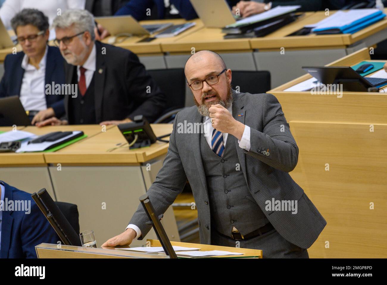 26 January 2023, Saxony-Anhalt, Magdeburg: Hans-Thomas Tillschneider ...