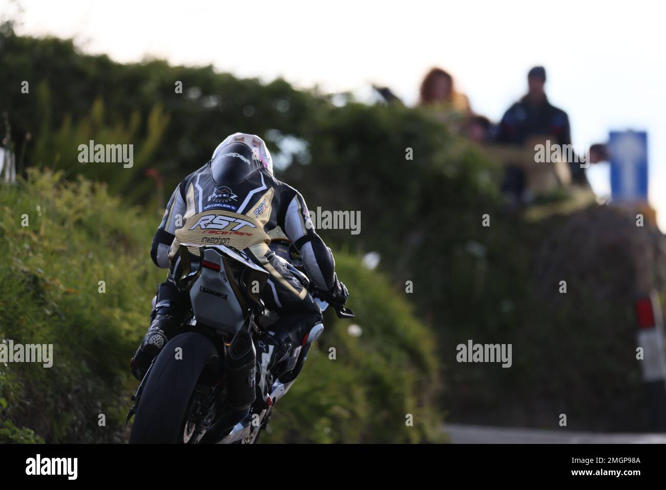 Isle of Man TT 22 Gooseneck Practice week Stock Photo - Alamy