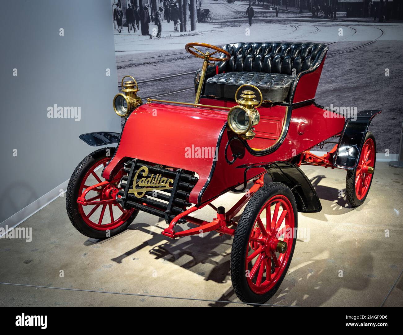 historic car Cadillac Model A Runabout from 1903 in red color Stock ...
