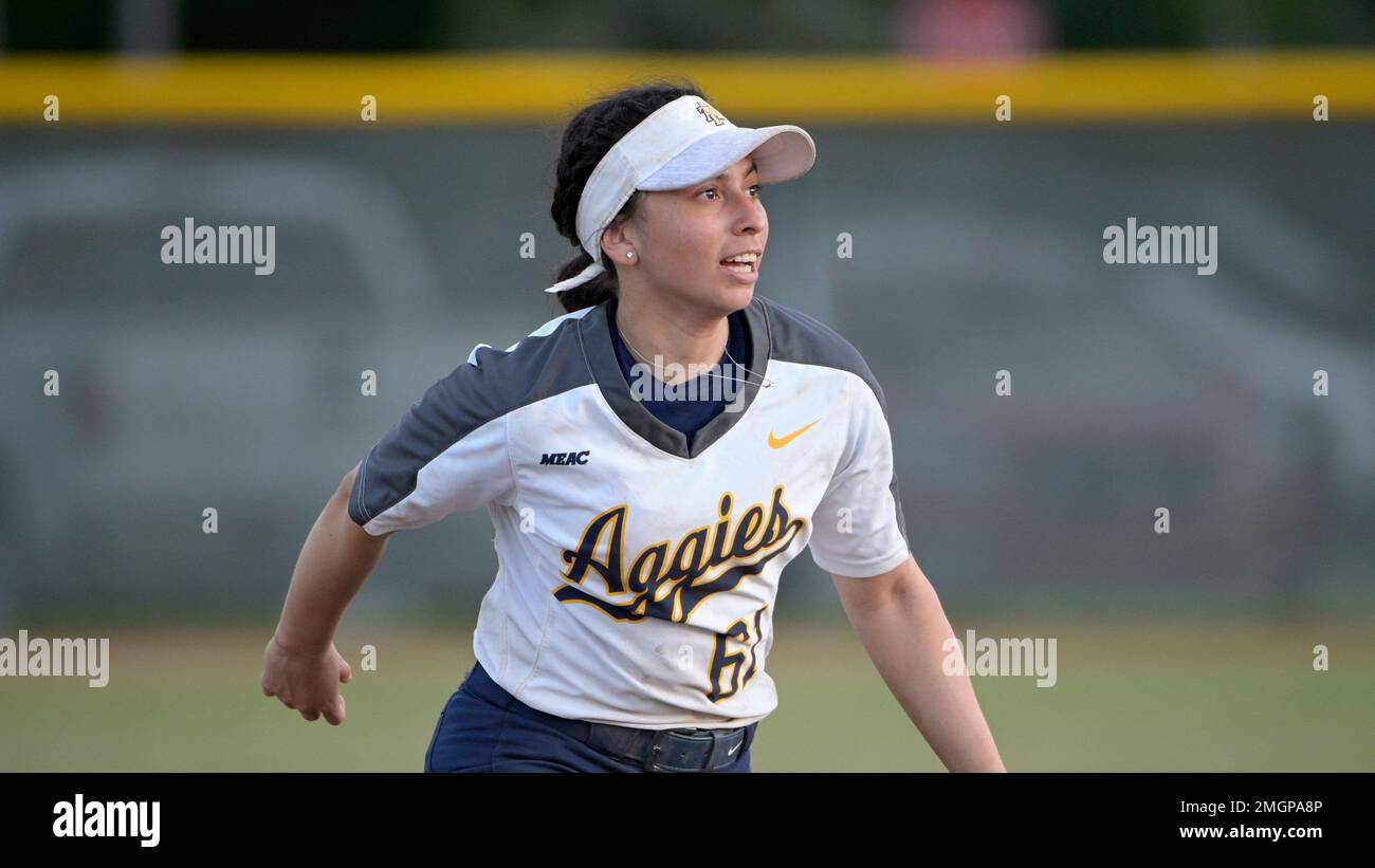 North Carolina A&T's Dominique Varela (61) follows a play during an ...