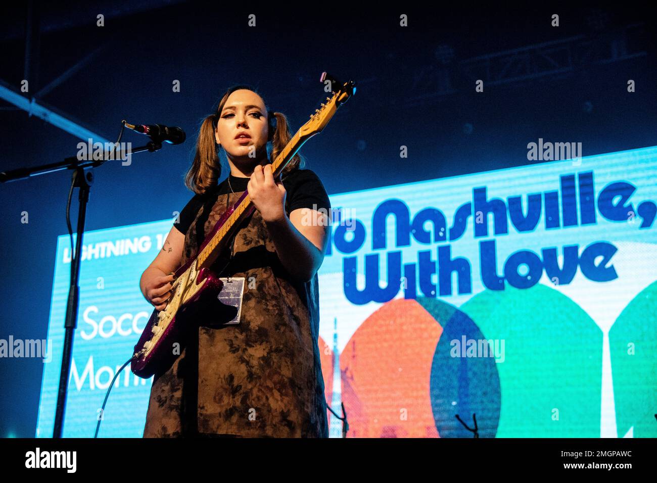 Soccer Mommy performs at the To Nashville, With Love Benefit Concert at ...