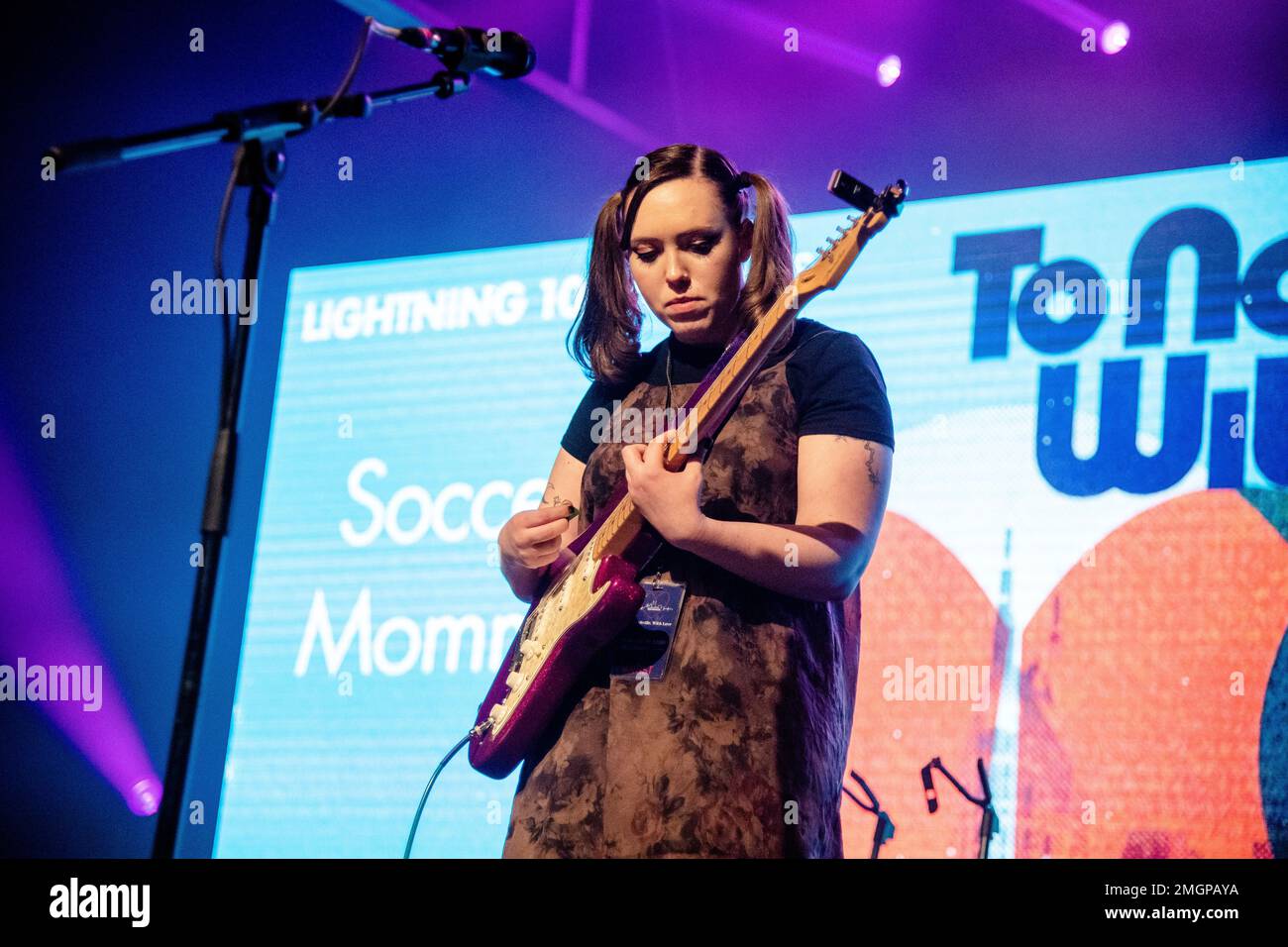 Soccer Mommy performs at the To Nashville, With Love Benefit Concert at ...
