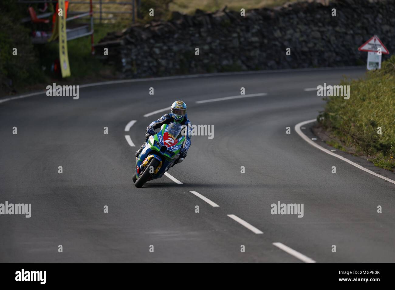 Isle of Man TT 22 Gooseneck Practice week Stock Photo - Alamy