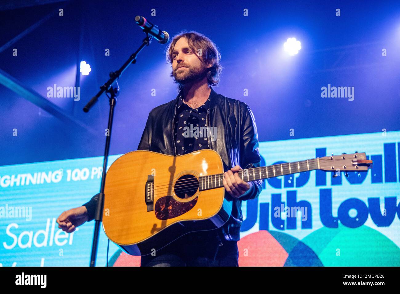 Sadler Vaden performs at the To Nashville, With Love Benefit Concert at ...