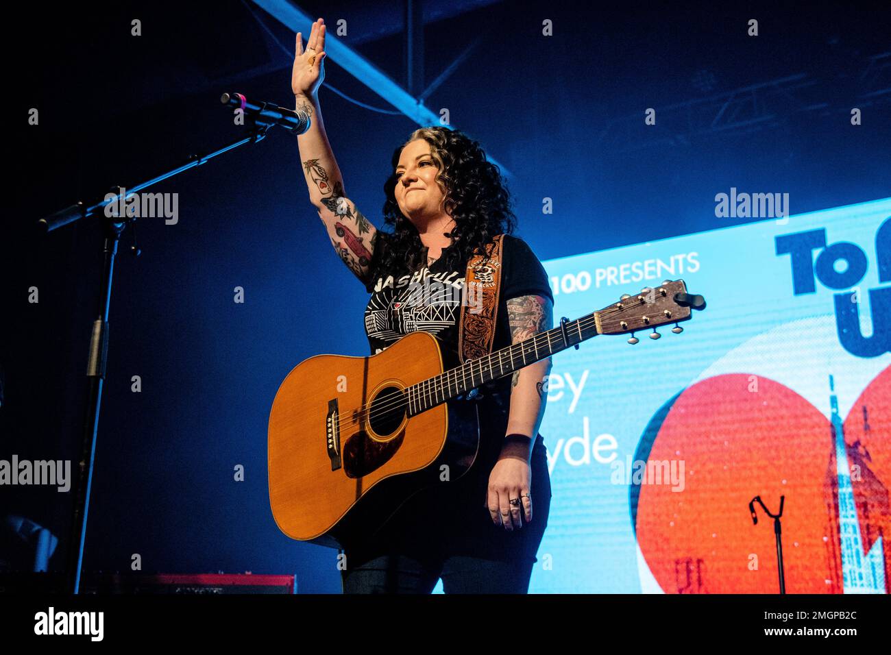 Ashley McBryde performs at the To Nashville, With Love Benefit Concert ...