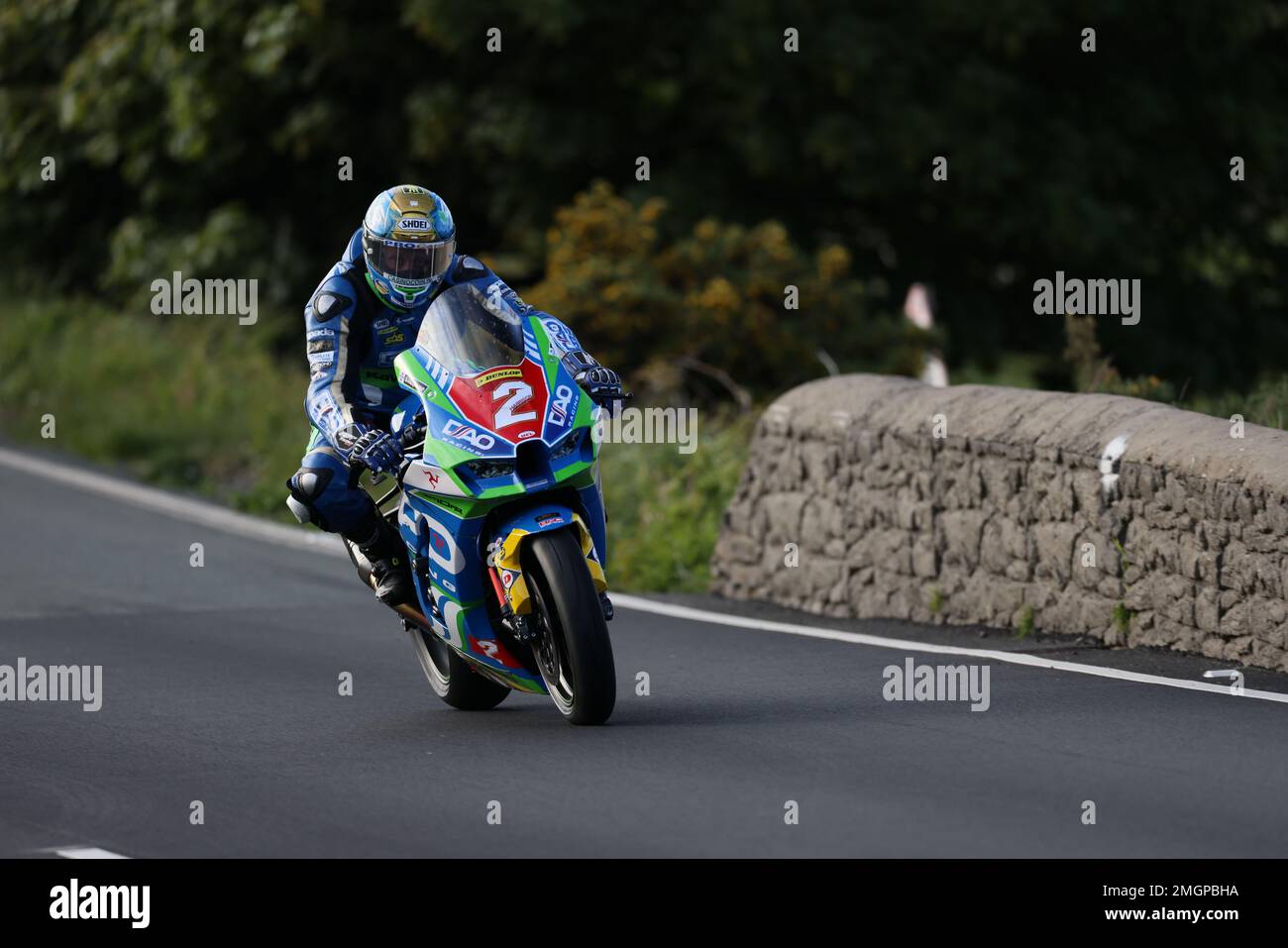 Isle of Man TT 22 Gooseneck Practice week Stock Photo - Alamy