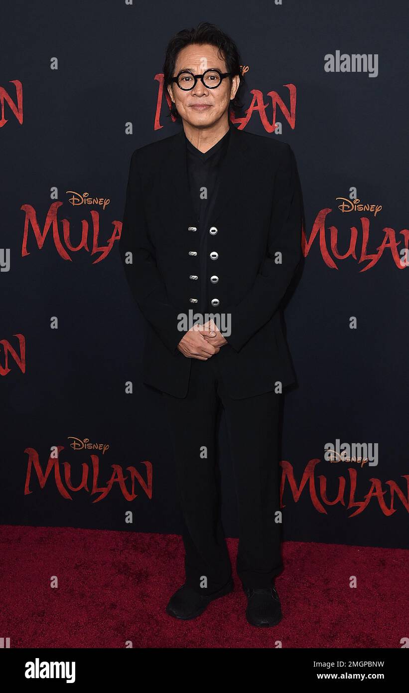 Jet Li arrives at the Los Angeles premiere of "Mulan" at the Dolby ...