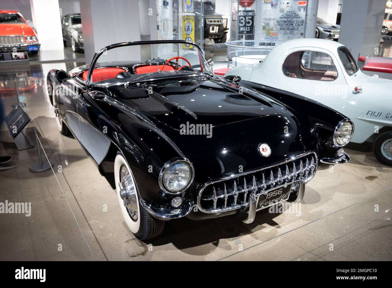 Detail of classic American sports car Chevrolet Corvette C1 from 1953 ...