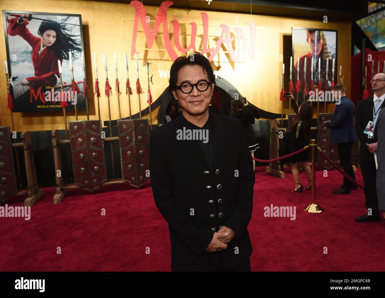 Jet Li, a cast member in the new live-action "Mulan," poses at the ...