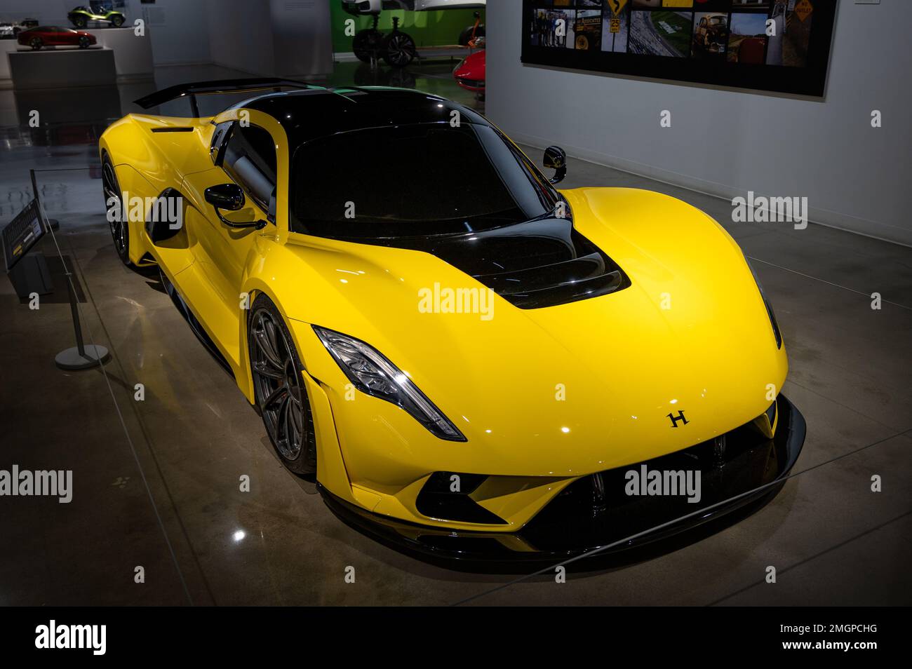 yellow Hennessey Special Vehicles Venom F5 supercar Stock Photo - Alamy