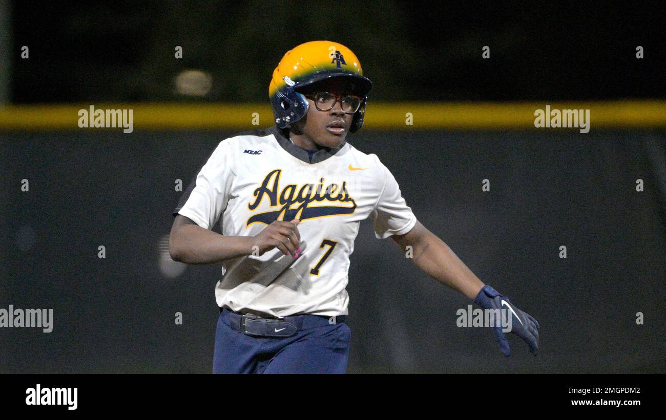 North Carolina A&T's Vivica Boyd (7) runs to third base during an NCAA ...