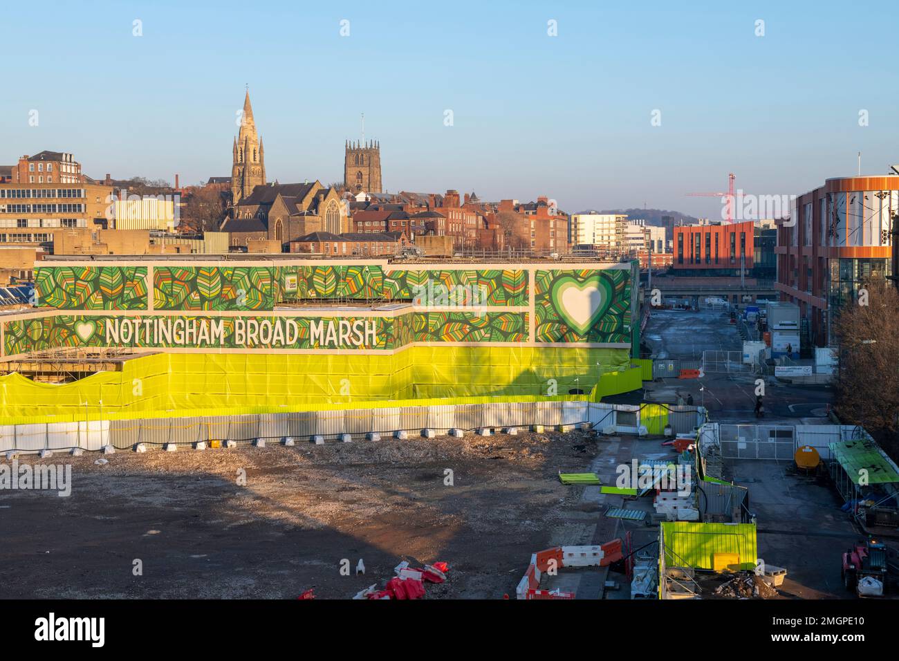 Demolition of the old Broadmarsh Shopping Centre in Nottingham City ...