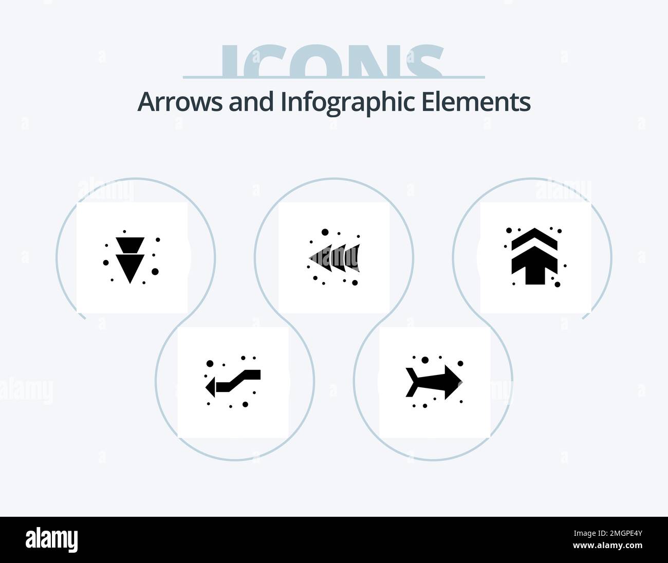 Arrow Glyph Icon Pack 5 Icon Design. . up. down. arrows. rewind Stock ...