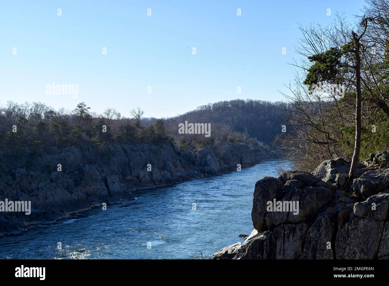 The Potomac River is seen in this general view at Great Falls Park ...