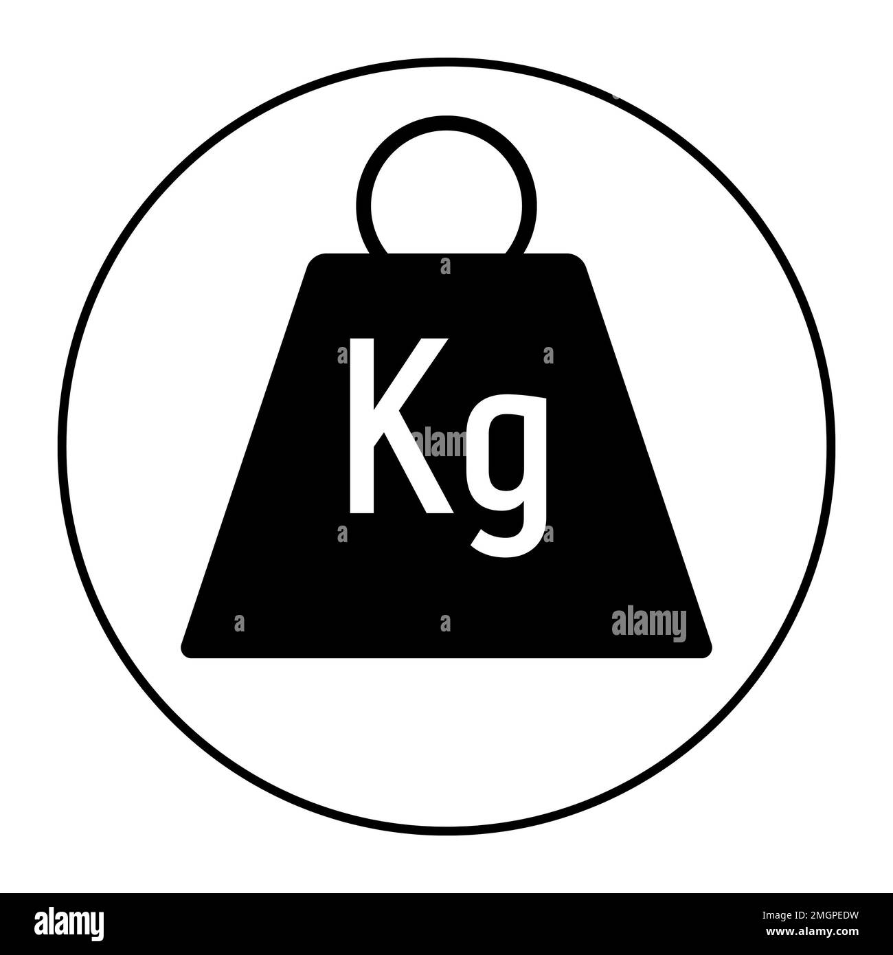 An illustration of a weight icon of kg in grayscale Stock Photo - Alamy