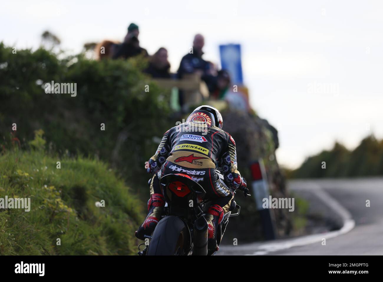 Isle of Man TT 22 Gooseneck Practice week Stock Photo - Alamy