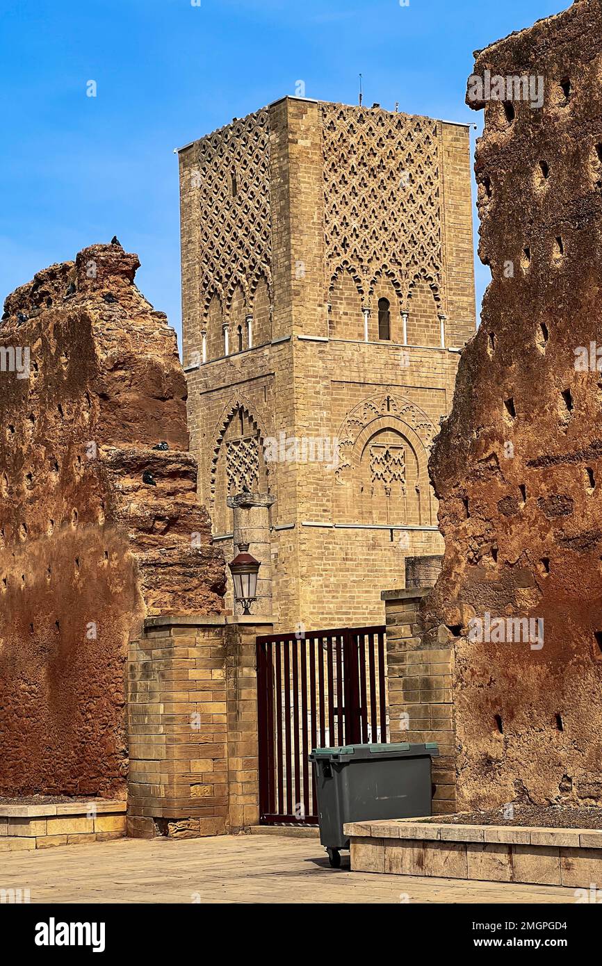 The Hassan Tower and the columns in Rabat, Morocco Stock Photo - Alamy