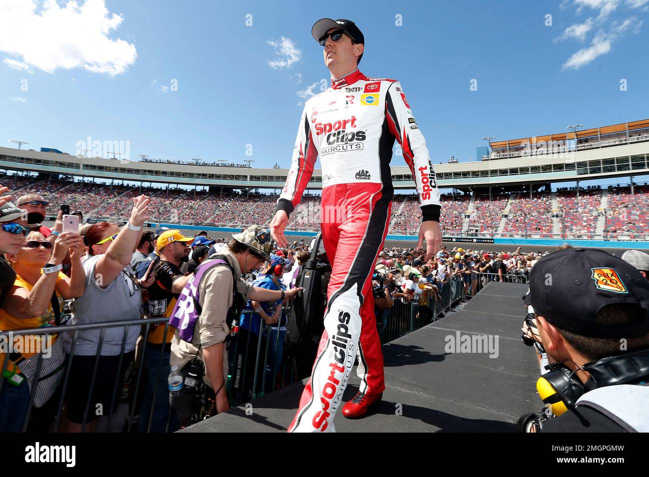 Kyle Busch during driver introductions prior to the NASCAR Cup Series ...