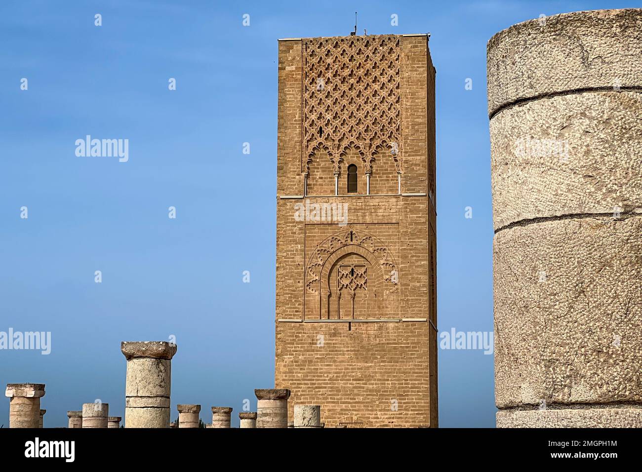 The Hassan Tower and the columns in Rabat, Morocco Stock Photo - Alamy