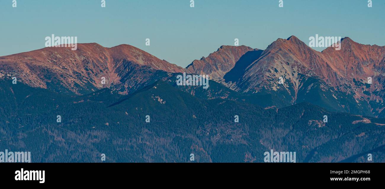 Salatin, Spalena, Pachola and Banikov mountain peaks in Western Tatras ...
