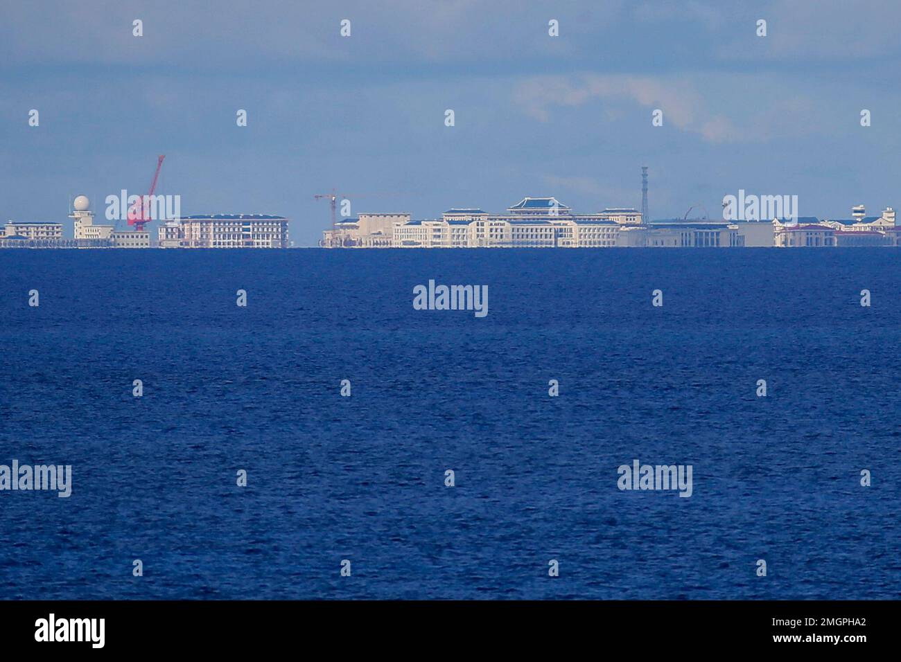 FILE - In this April 21, 2017, file photo, Chinese structures and ...