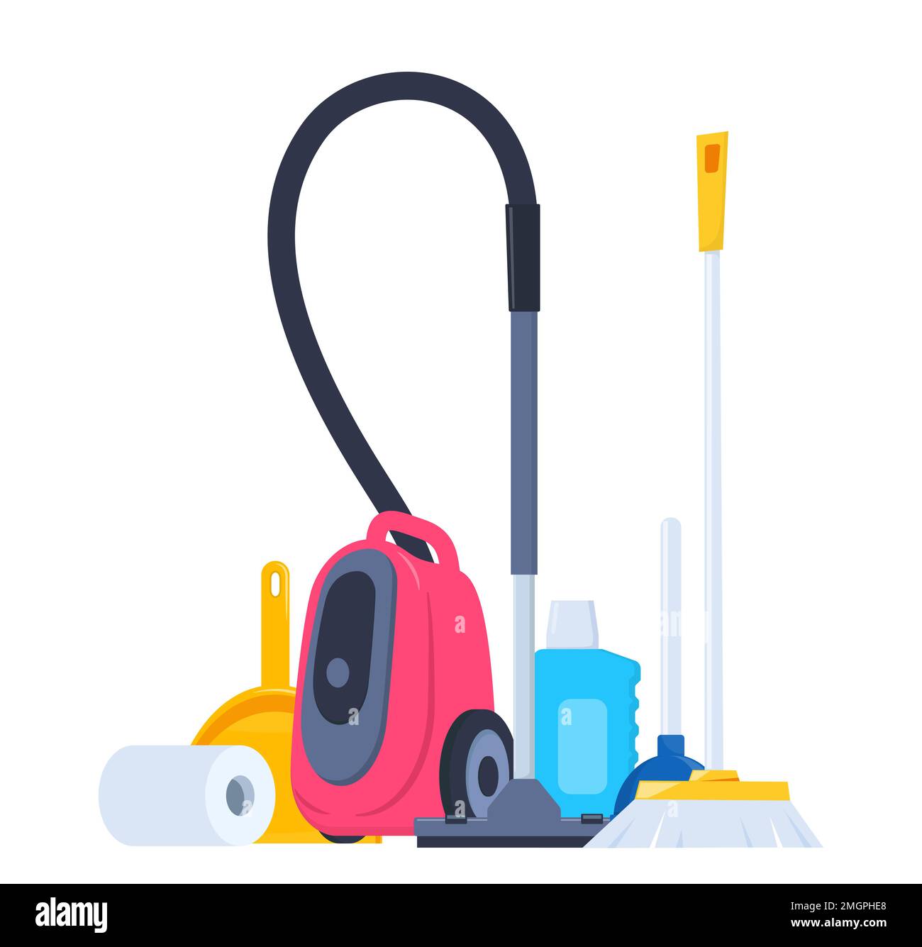 Cleaning tools and detergent for cleaning service web banner, poster ...