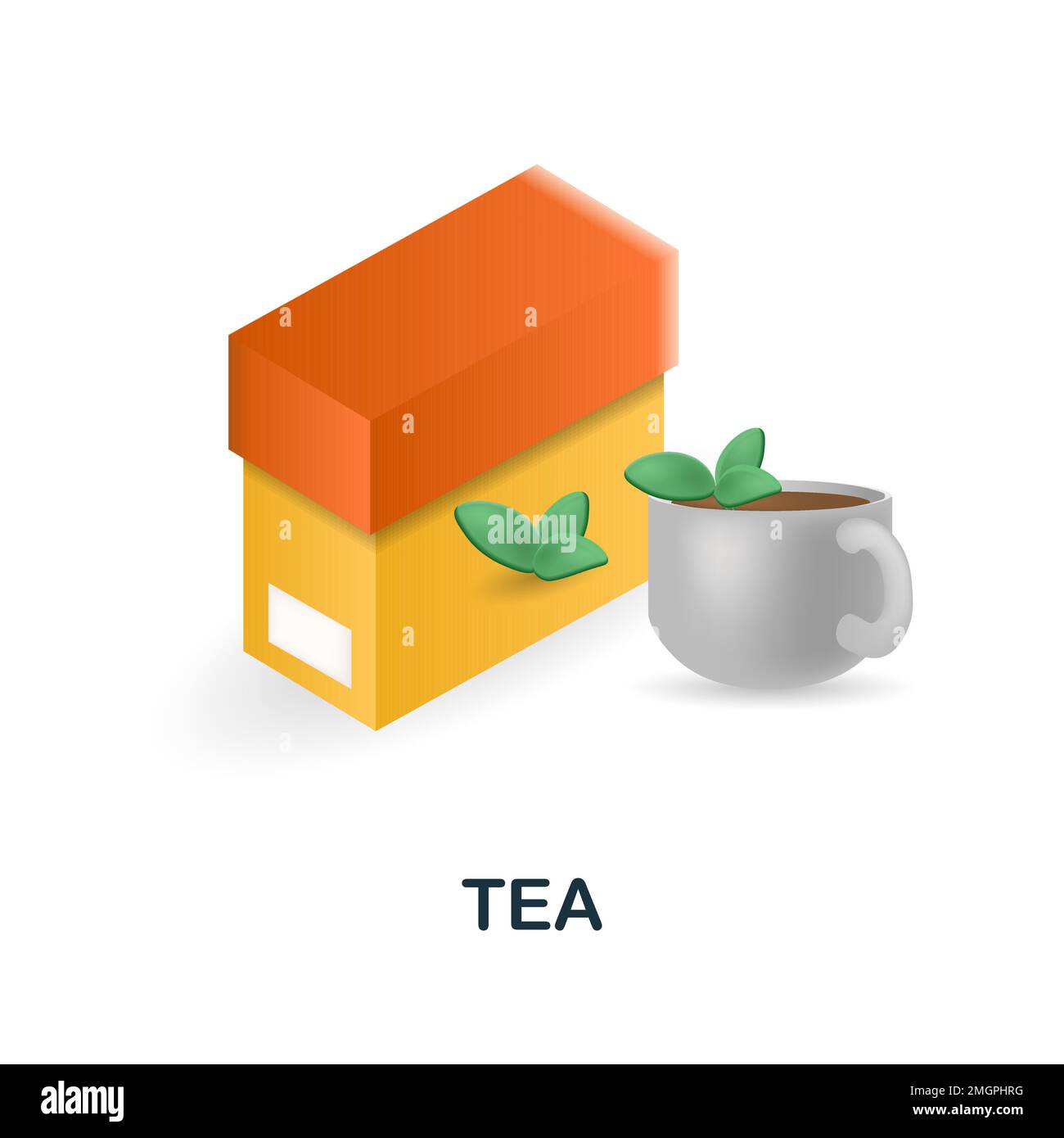 Tea icon. 3d illustration from food market collection. Creative Tea 3d ...