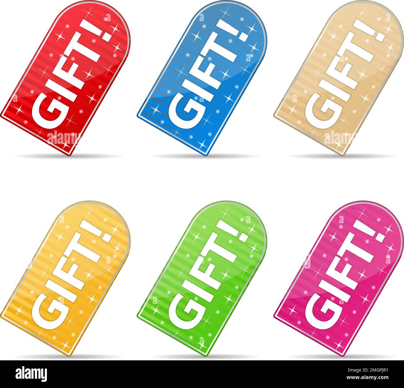 Gift stickers, vector eps10 illustration Stock Vector Image & Art - Alamy