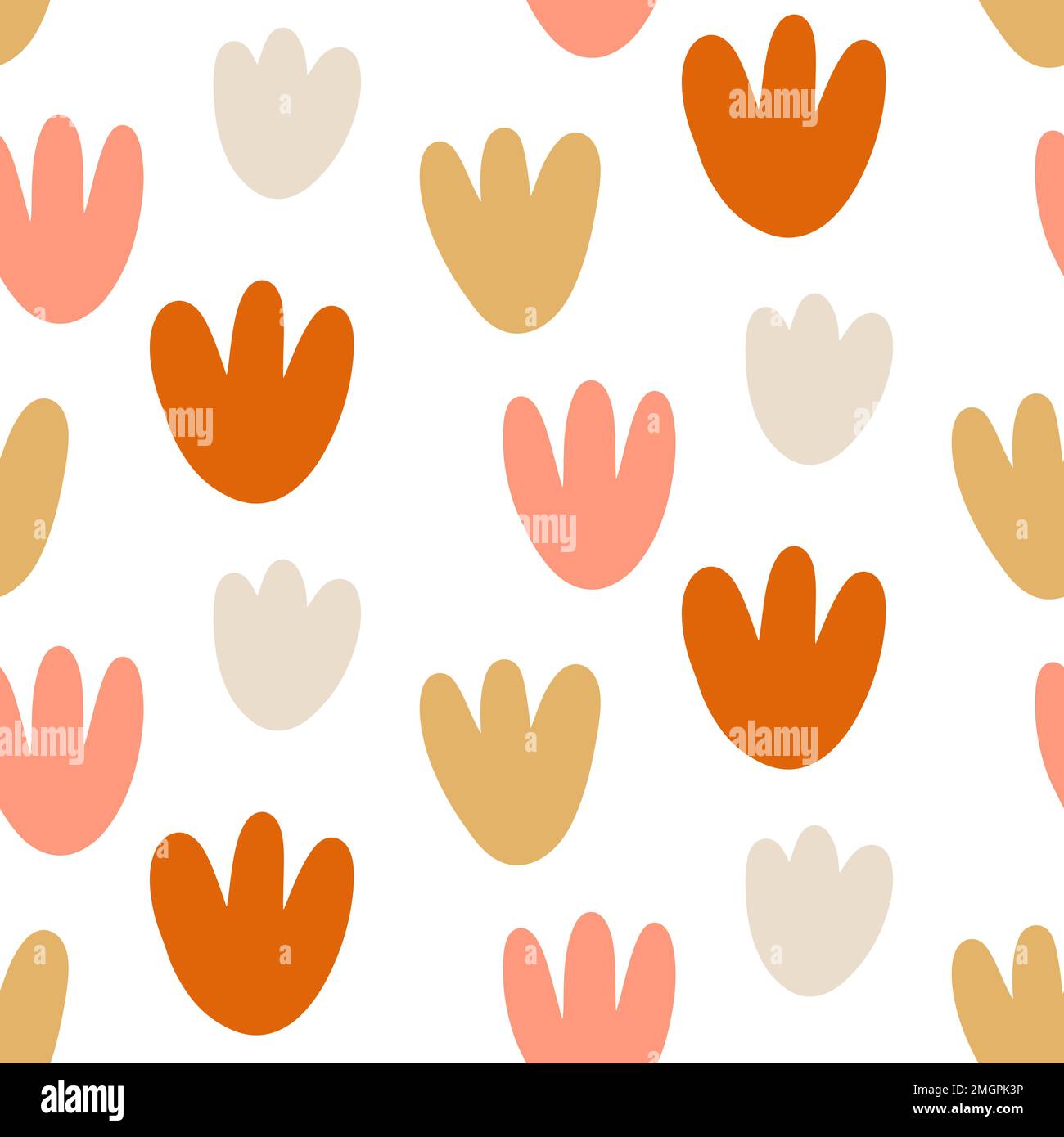 Floral Organic shapes Abstract tulips seamless pattern texture Stock ...