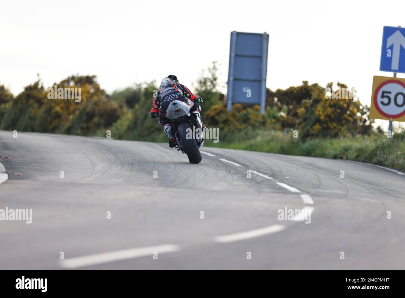 Isle of Man TT 22 Gooseneck Practice week Stock Photo - Alamy