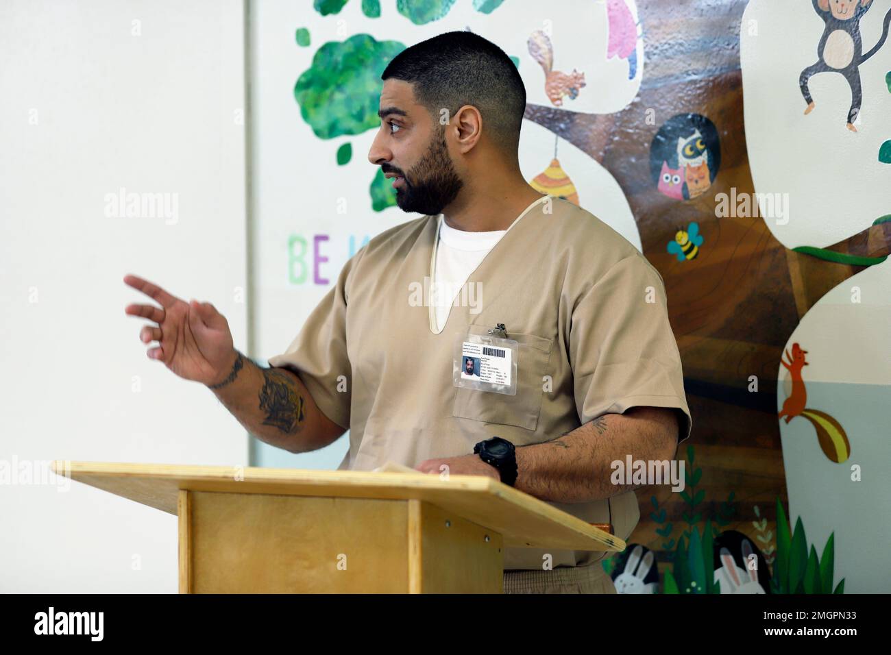 In this Wednesday, March 4, 2020, photo, Rudy Ortiz, an inmate at ...