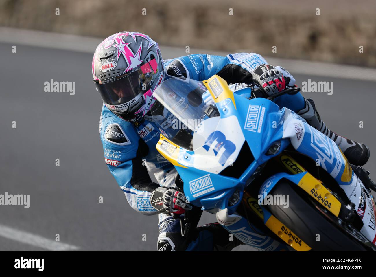 Isle of Man TT 22 Gooseneck Practice week Stock Photo - Alamy