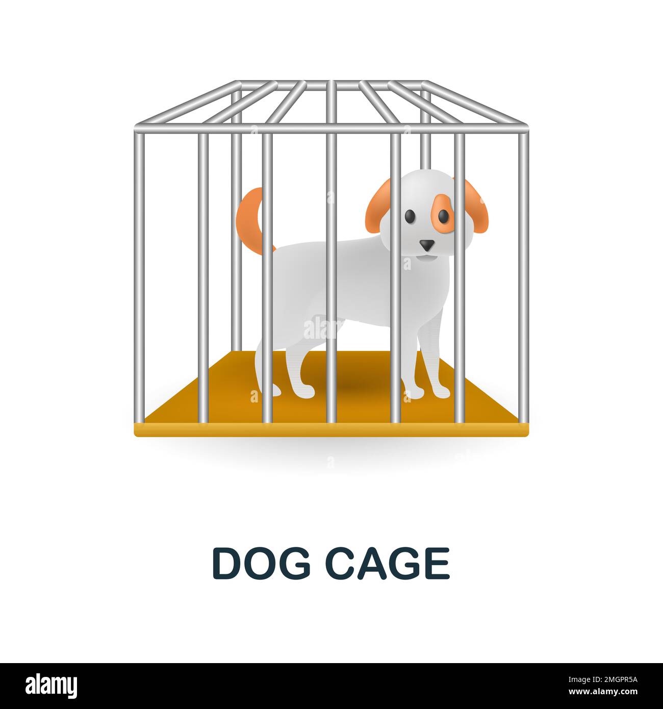Dog Cage icon. 3d illustration from home pets collection. Creative Dog ...