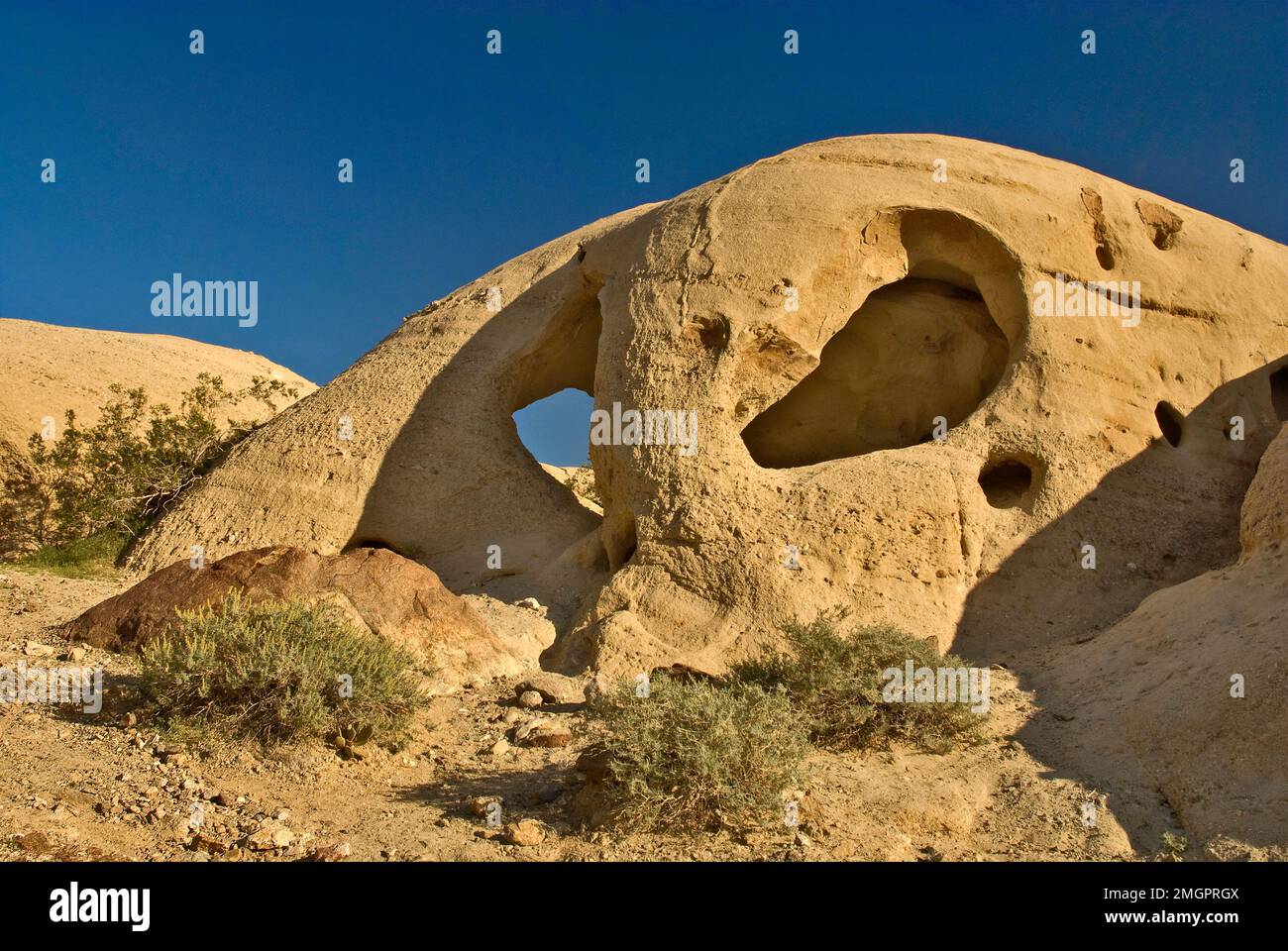 Wind Caves sandstone formations in Split Mountains at Anza Borrego ...