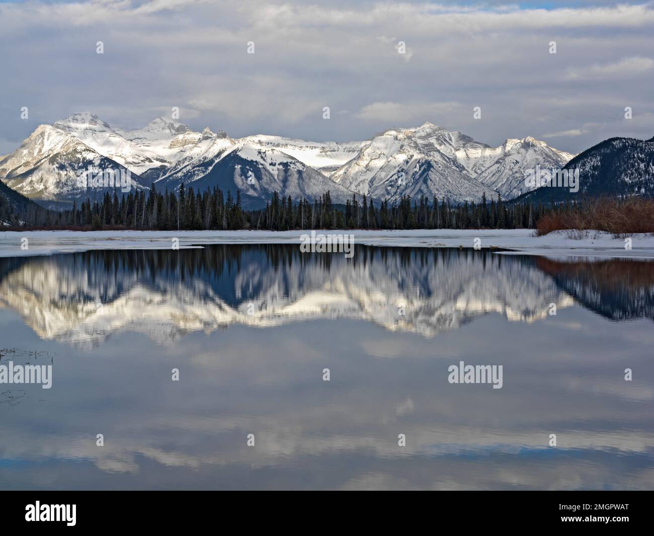 Canada, Alberta, Banff National Park,Vermilion Lakes, Fairholme ...