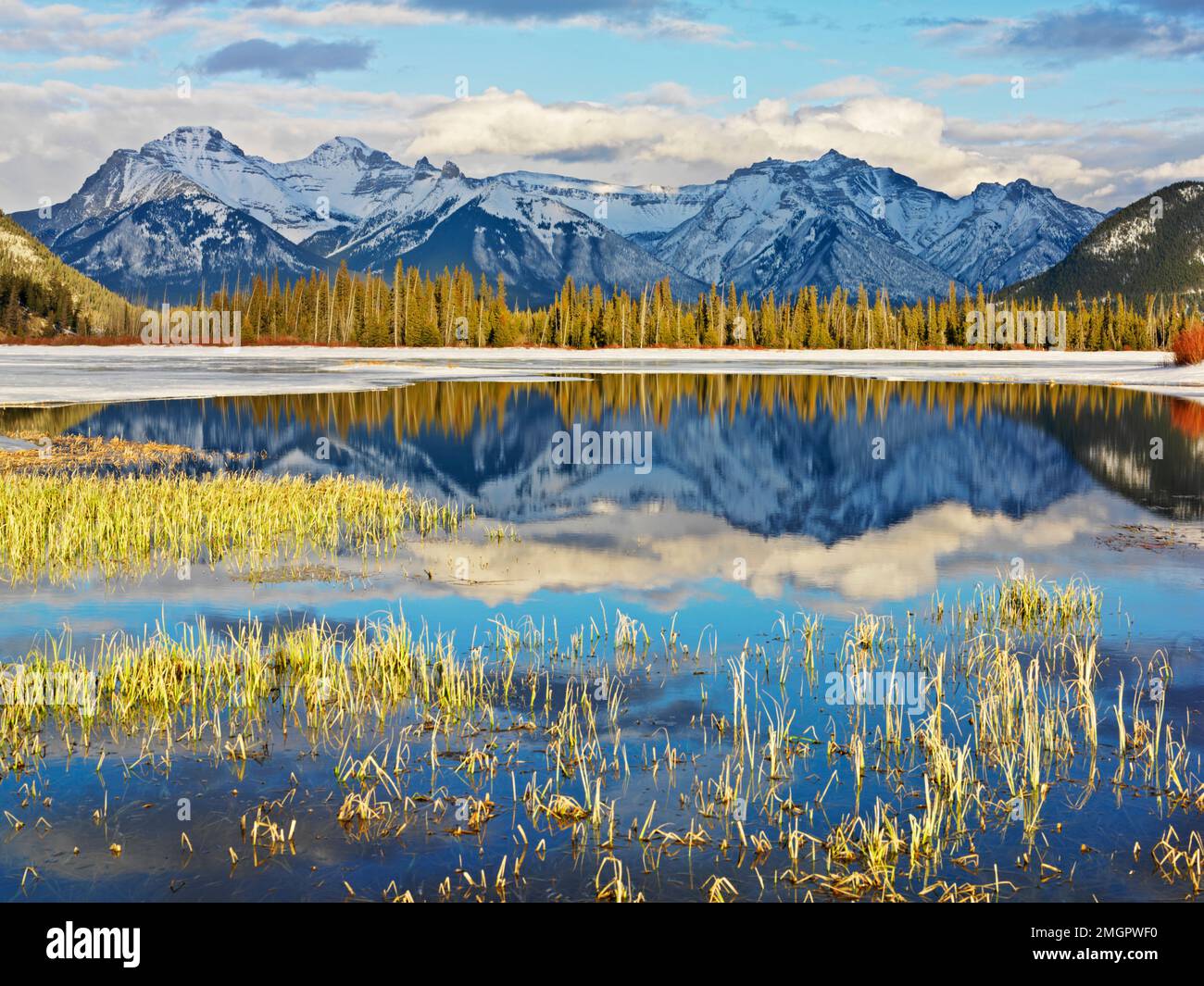 Canada, Alberta, Banff National Park,Vermilion Lakes, Fairholme ...