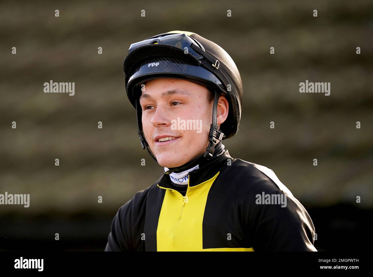 Jockey William Carver prior to competing in the talkSPORT Powered By ...