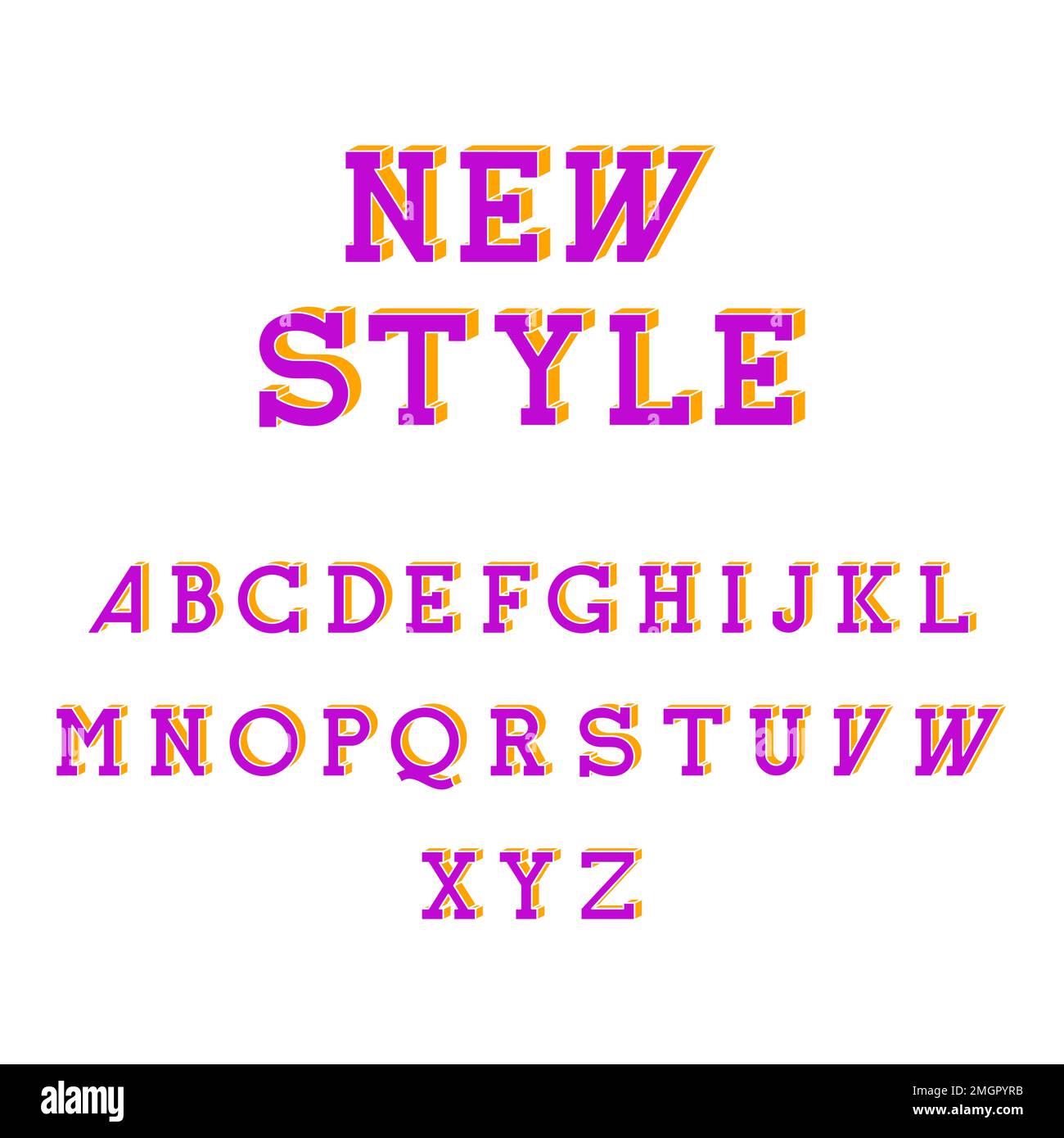 New style isometric font vector illustration. Set of unique decorative ...