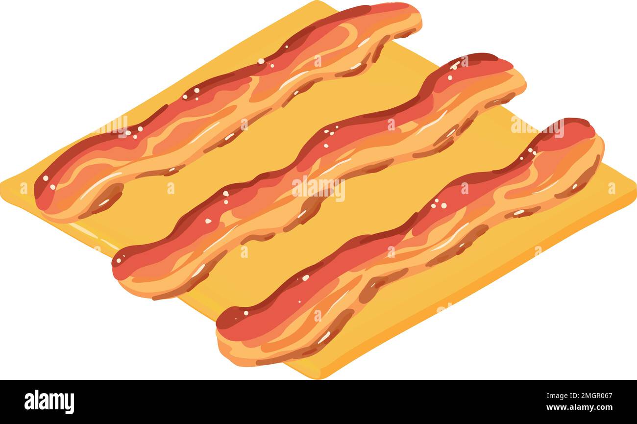 Crisp fried streaky bacon Stock Vector Images - Alamy
