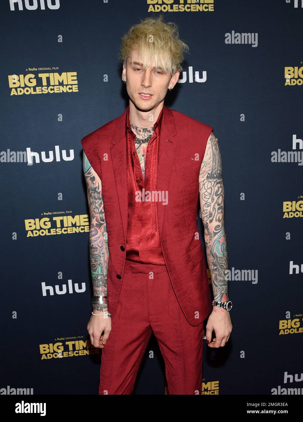 Colson Baker aka Machine Gun Kelly attends the premiere of "Big Time ...