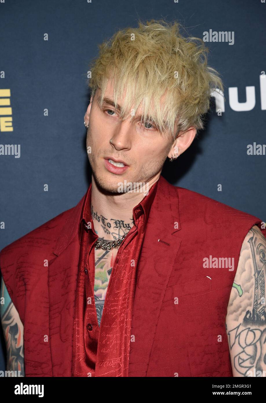 Colson Baker aka Machine Gun Kelly attends the premiere of "Big Time ...
