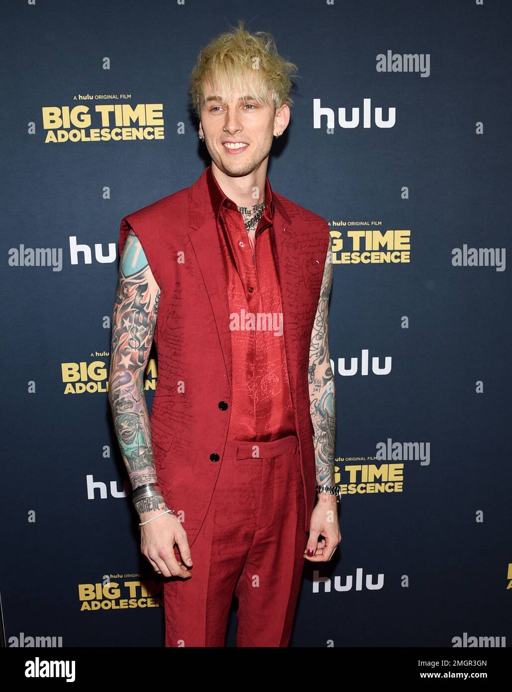 Colson Baker aka Machine Gun Kelly attends the premiere of "Big Time ...