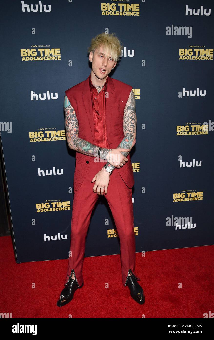 Colson Baker aka Machine Gun Kelly attends the premiere of "Big Time ...
