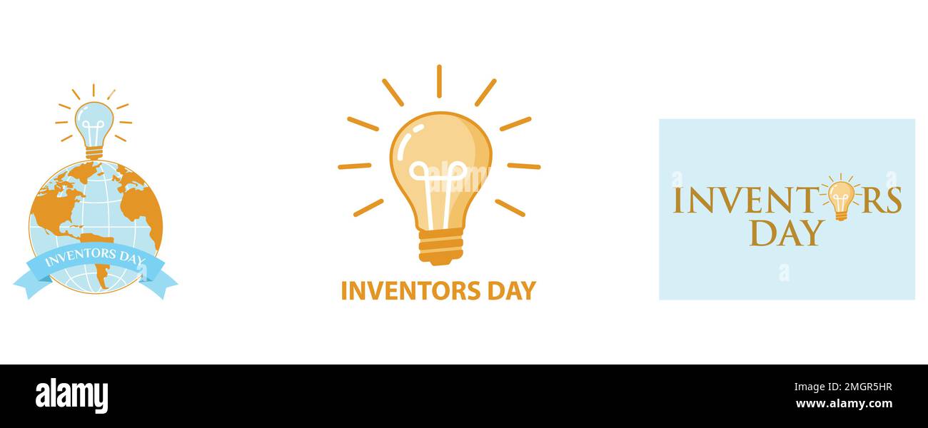 Vector illustration of inventors day, set flat vector modern ...